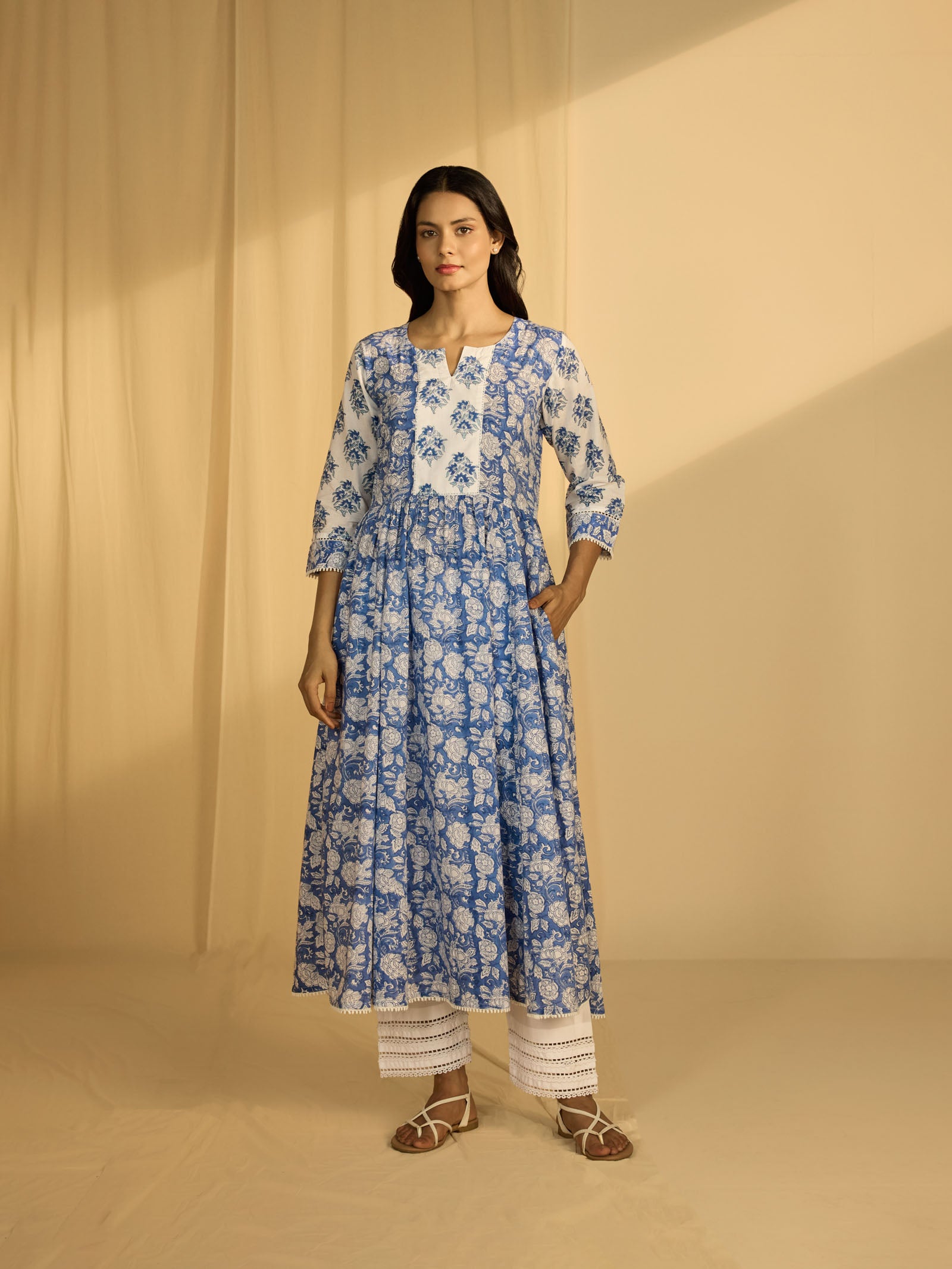 Busy Blue Cotton Kurta