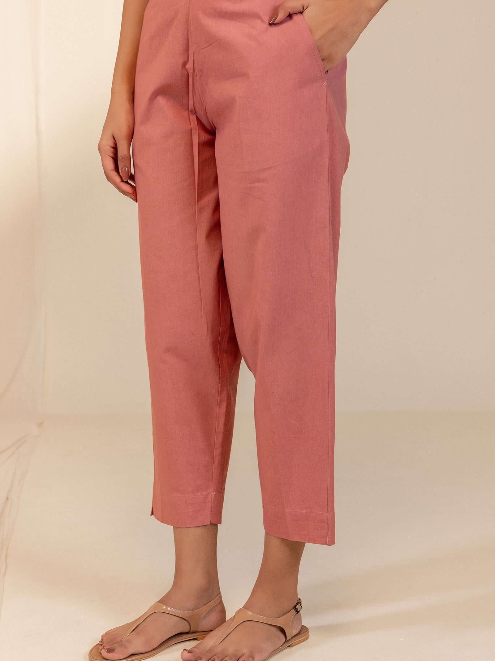 Trance Peach Plain Cotton Seriously Short Pant